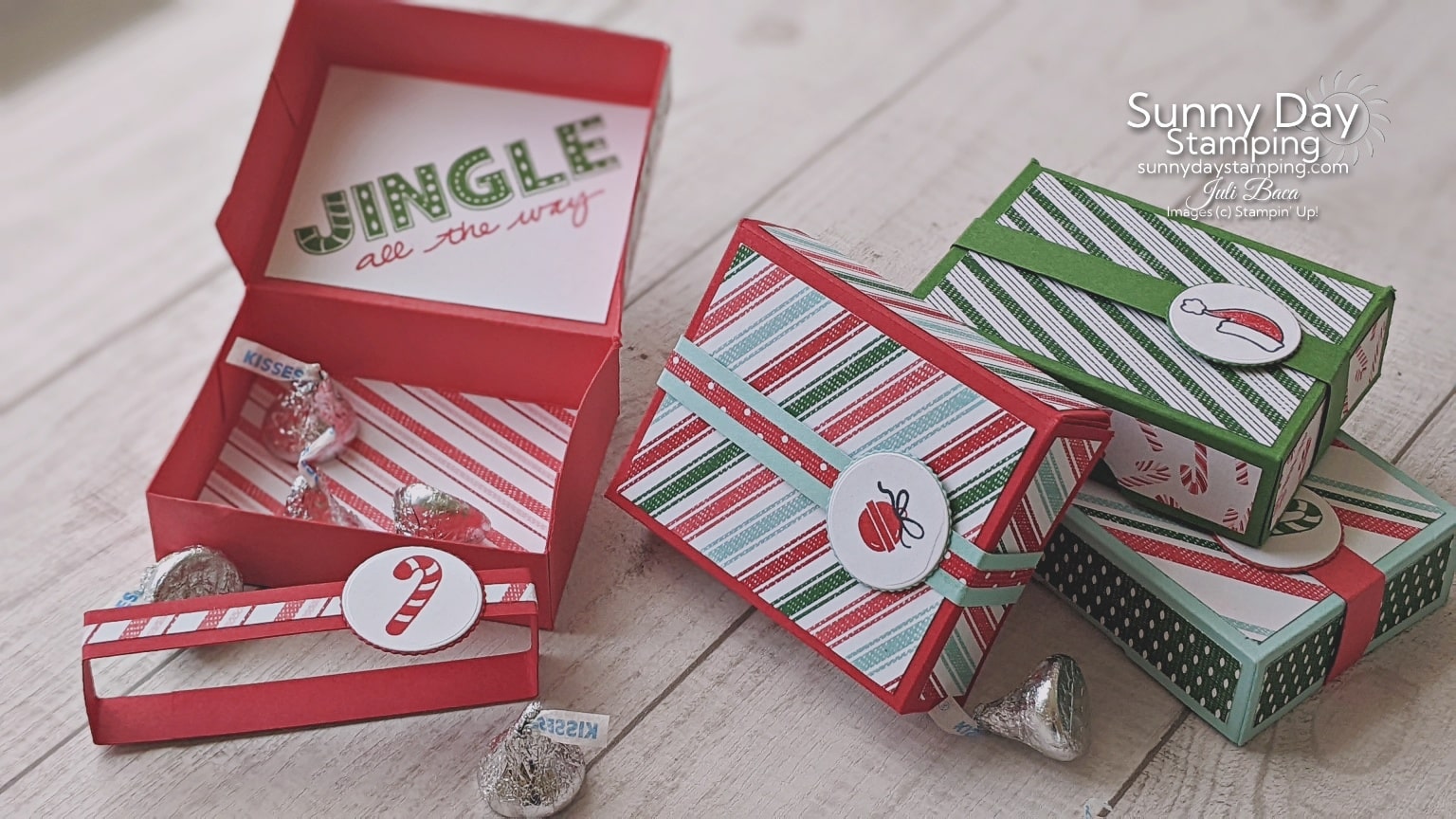 Simple Boxes for Holiday Gift Cards & Candy!!! • Sunny Day Stamping
