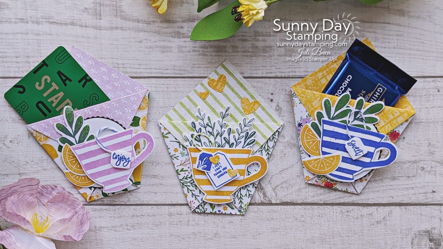 Quick Gift Card & Treat Holder! Just Fold It Up! • Sunny Day Stamping