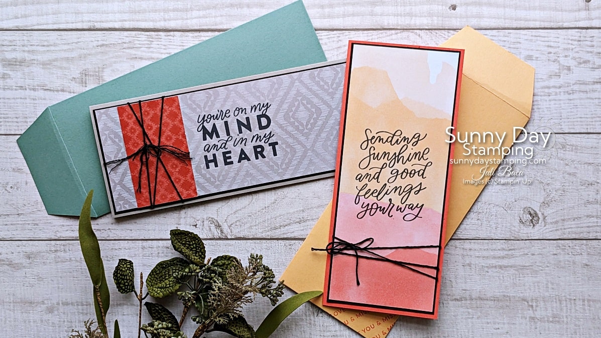 Masculine Slimline Card & Envelope • Sunny Day Stamping