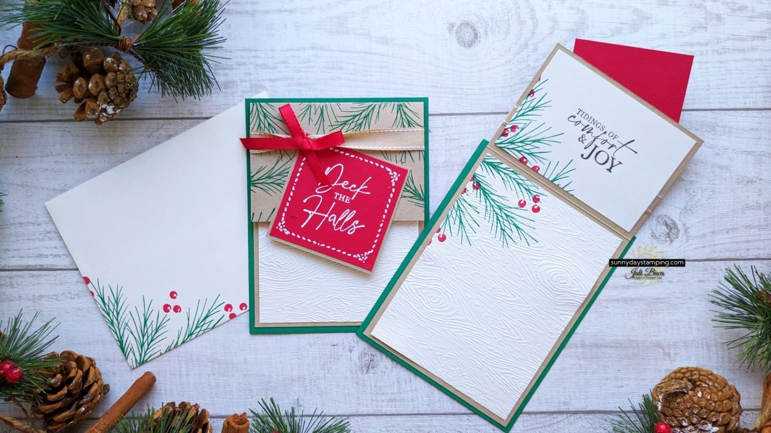 Easy Christmas Fun Fold Card • Sunny Day Stamping