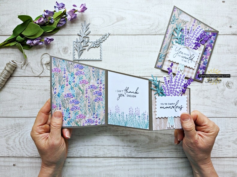 Stand Up Diagonal Fun Fold Card • Sunny Day Stamping