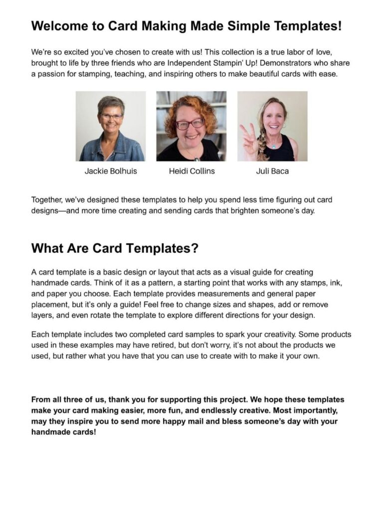 Creativity Made Simple Book - 48 Card Making Templates - DIGITAL ...