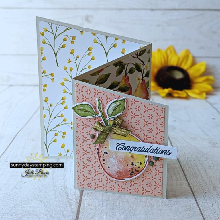 The Easy Way to Cut Angles - Angled Fun Fold Card • Sunny Day Stamping