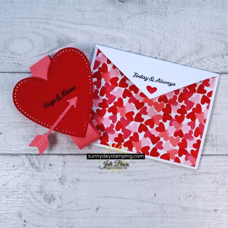 Envelope Fun Fold Card for Valentine's Day • Sunny Day Stamping